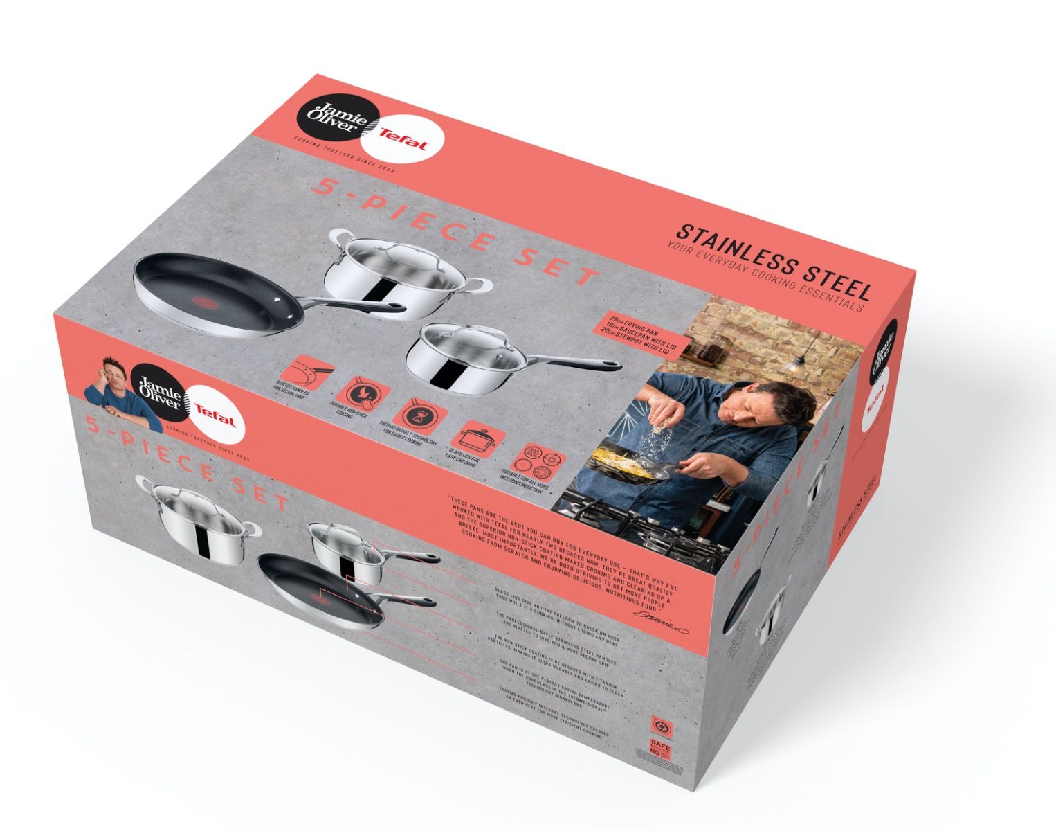 Jamie Oliver - Kitchen essential stainless steel 5 piece set